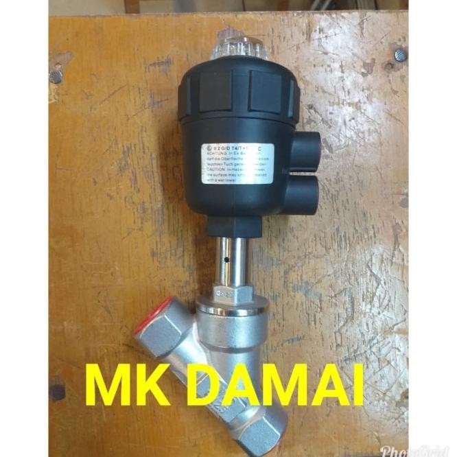 Jual Angel Seat Valve 1 1/4" Piston Valve Pn25 Dn32 Ss316 Double Acting ...