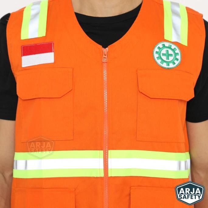 Jual BARU READY FREE LOGO SAFETY & BENDERA Rompi Safety, Rompi Safety ...