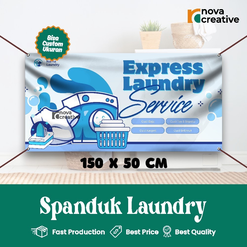Jual Print Spanduk Jasa Laundry Terbaik Spanduk Custom Free Desain ...