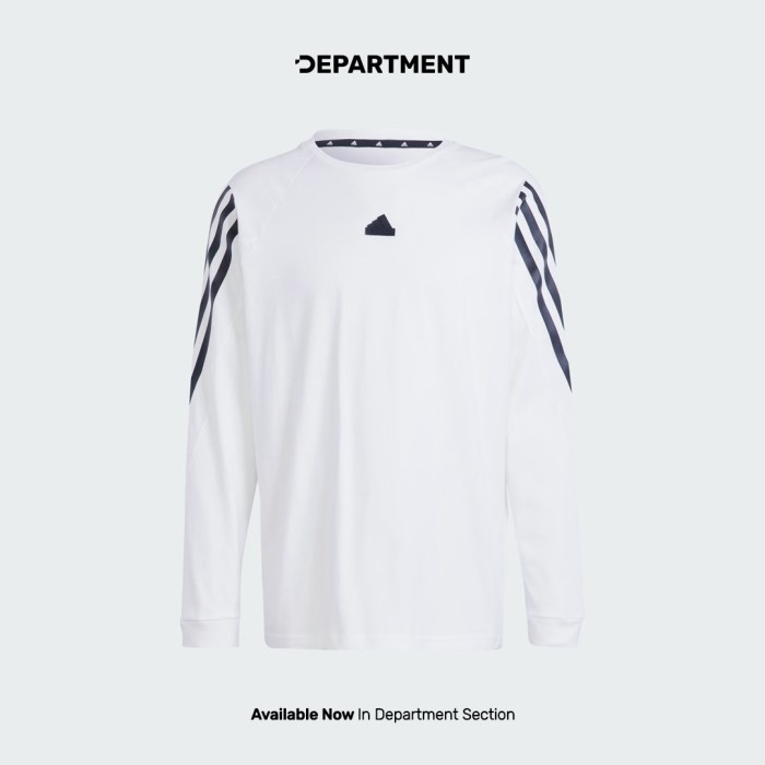 Jual ADIDAS Kaos Lengan Panjang Pria FUTURE ICONS 3-STRIPES LS IJ6388 ...