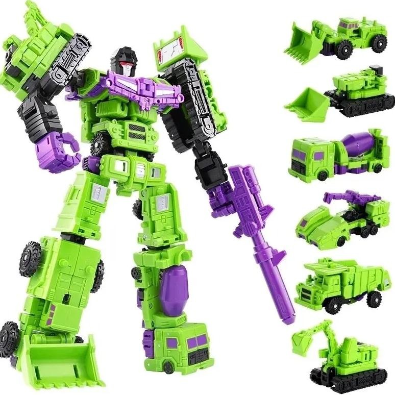 Jual transformation 6 in 1 model mini devastator 22cm action figure robot plastic toys best gift ...