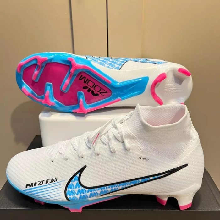 Jual Sepatu Bola Nike Zoom Mercurial Superfly 9 Elite White Blue FG ...