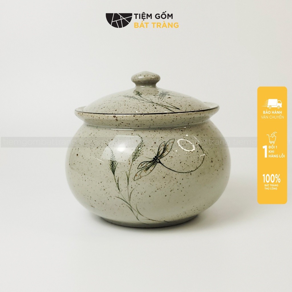 Jual Mangkuk Nasi Porselen Enamel Lada dengan Pola Capung Mangkuk ...