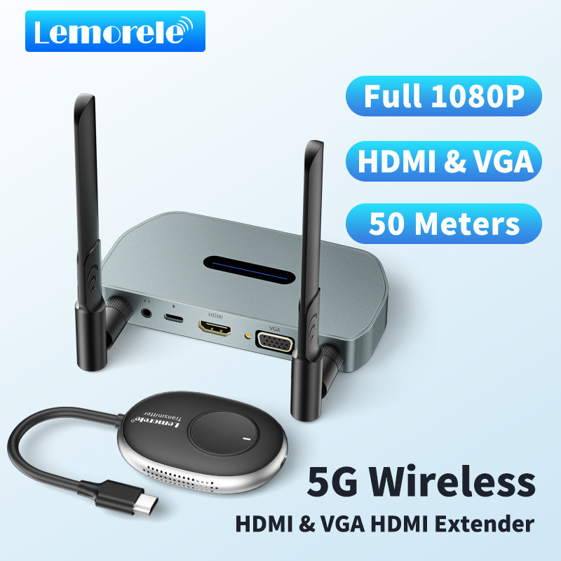 Jual Lemorele Q5 Wireless HDMI Transmitter Receiver Extender 5G Kit ...