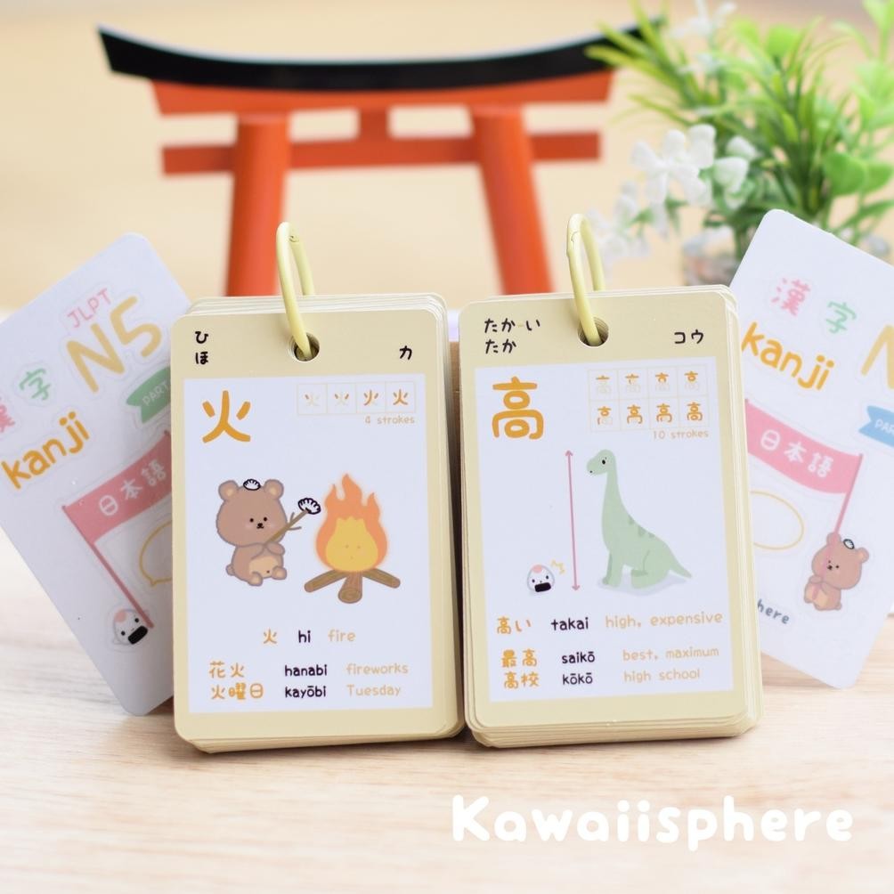 Jual JLPT N5 Kanji Flash Card | Learn Japanese Kanji for Beginner ...