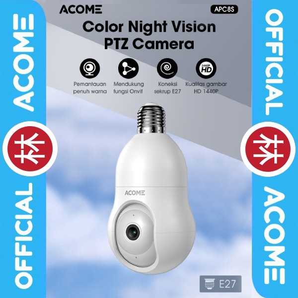 Jual Produk Ready Acome APC8S Smart IP WiFi Camera CCTV 2.5K 1440P Kamera Bohlam E27 | Shopee ...