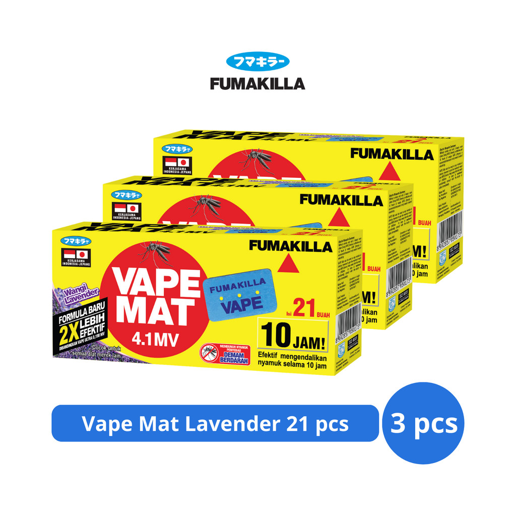 Jual FUMAKILLA Vape Mat Lavender 21 pcs x 3 pcs | Shopee Indonesia