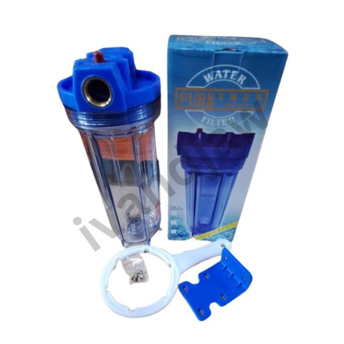Jual HOUSING FILTER PURETREX 10" STANDARD - DRAT KUNINGAN - CLEAR ...