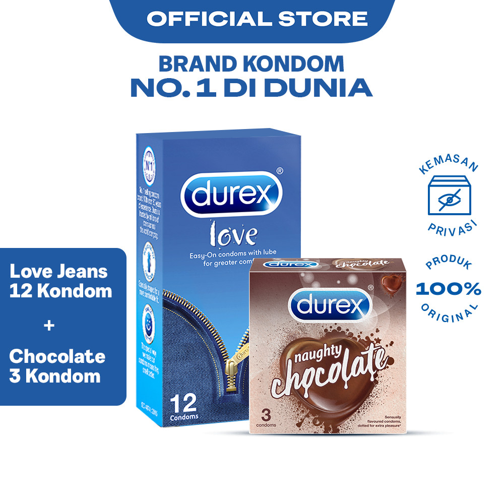 Jual Durex Naughty Chocolate 3s + Durex Love Jeans 12s - Kondom Aman dan Kondom Bersensasi ...