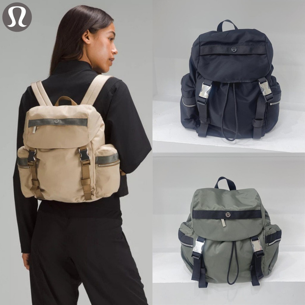 Jual 【New Arrival 2025】 Lululemon Bag Wunderlust 14L/25L Cap Backpack School Bag Sports Large ...