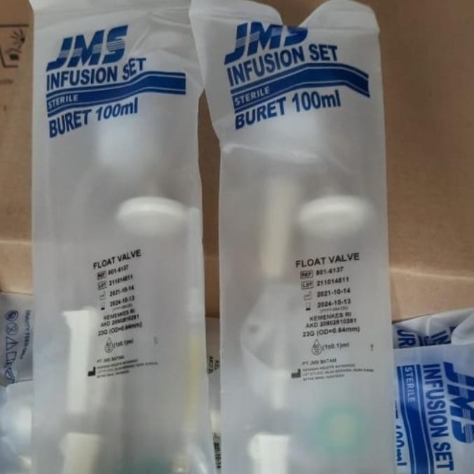 Jual INFUSION SET BURET 100ML FLOAT VALVE | JMS | BURET SET VOLUMETRIC ...