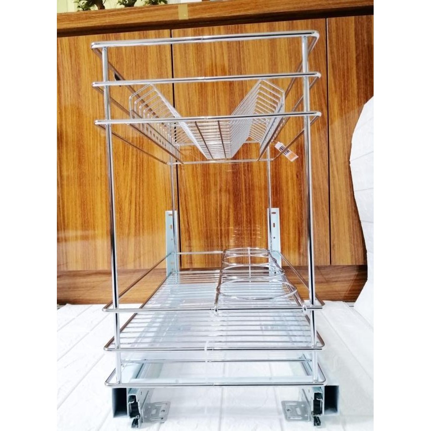 Jual Rak Piring Botol Kitchen Set Bawah Tingkat 2 Hw 006 I / Hw 006 Ss ...