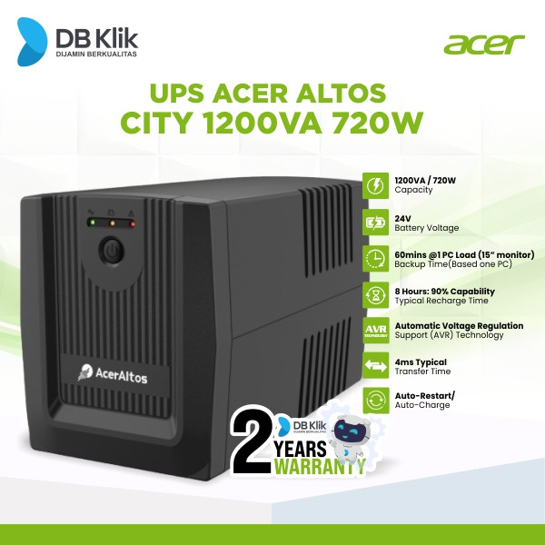 Jual Acer Ups Altos City 1200 720Watt - Altos City 1200Va 720W | Shopee ...