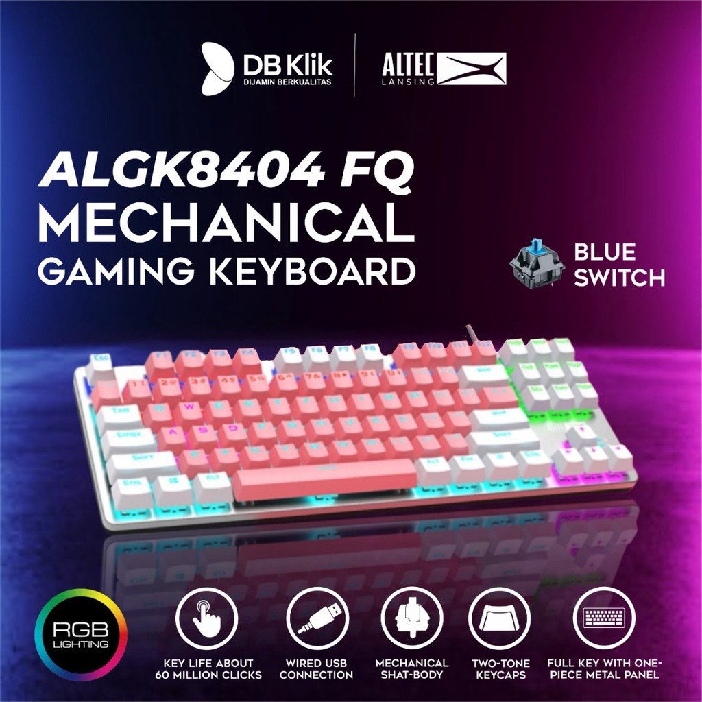 Jual Altec Lansing Keyboard Gaming Mechanical Algk-8404 Fq Wired Rgb ...