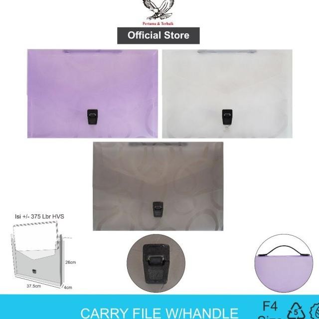 Jual CARRY FILE BOX EAGLE FILES WITH HANDLE MOTIF OVAL F4 (FOLIO) / TAS ...