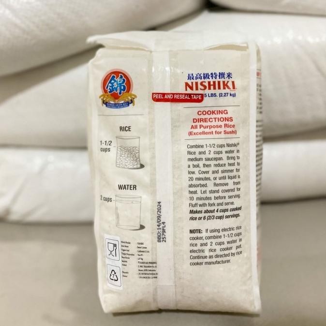 Jual Beras Jepang Nishiki Premium Grade Rice 2,27 KG Td | Shopee Indonesia
