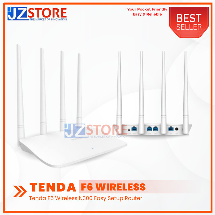 Jual NEW Tenda F6 Wireless N300 Easy Setup Router | Shopee Indonesia