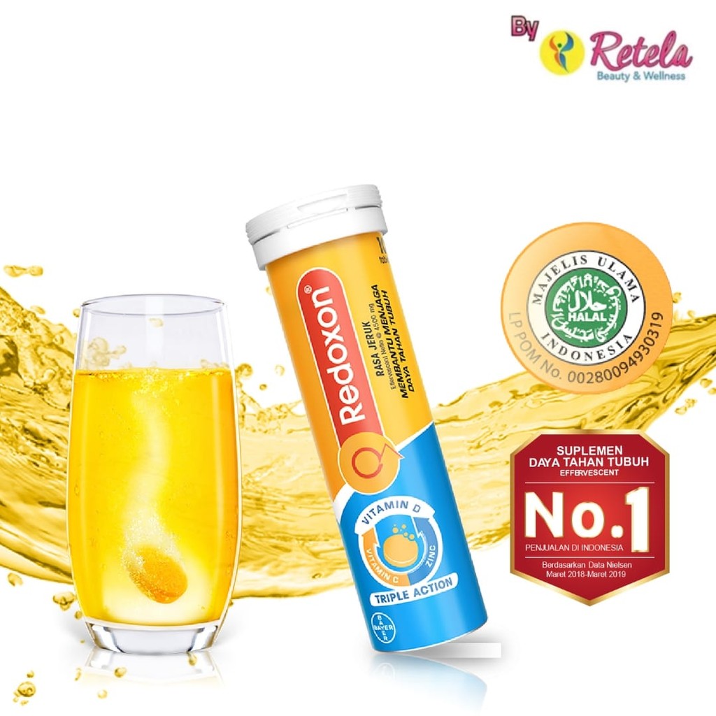 Jual Redoxon Triple Action Effervescent Twinpack Isi 20 Tablet ...