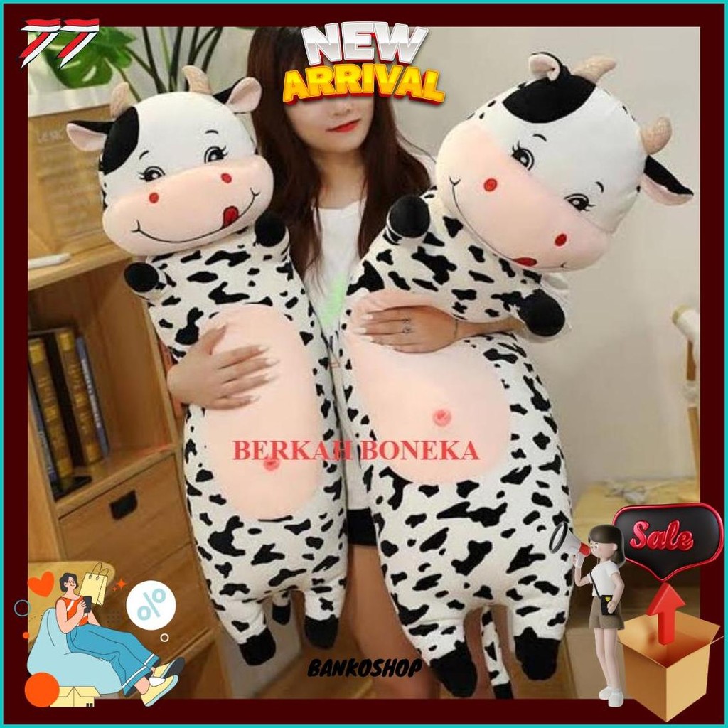 Jual Boneka Guling Sapi 80Cm Bahan Yelvo Import Guling Boneka Sapi 60Cm ...