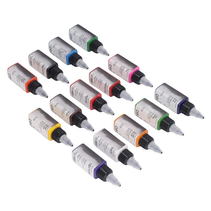 Jual GG Tinta tato profesional Kit 14 tato warna Set tinta lengkap ...
