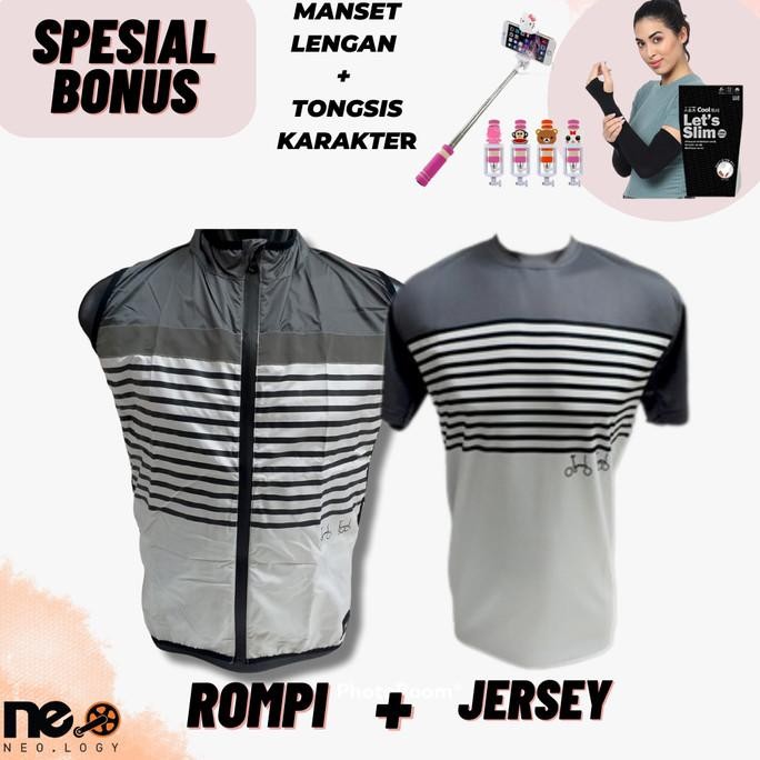 Jual PAKET Vest Rompi Dan Kaos Jersey Sepeda Lipat Olahraga Gowes ...