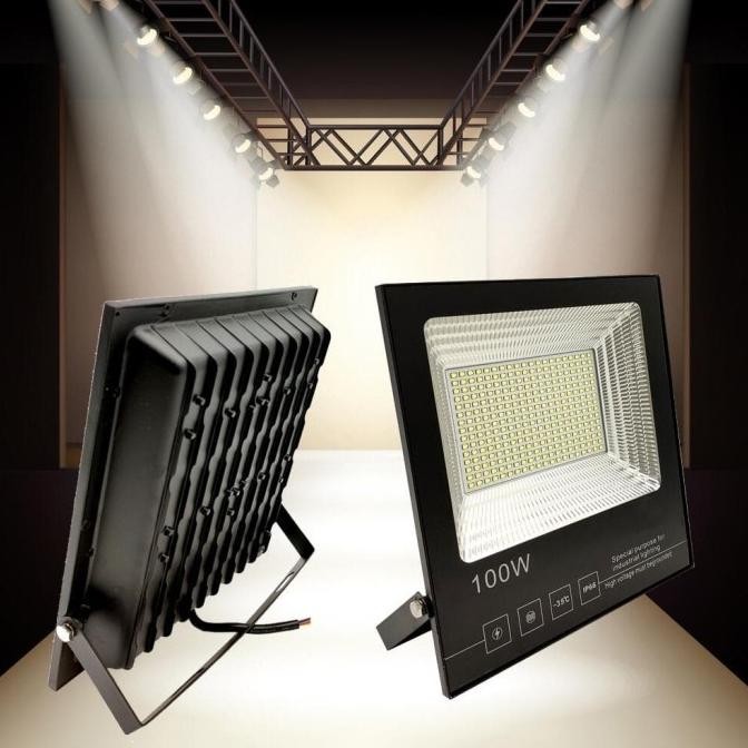 Jual Lampu Sorot Led Smd 100Watt Ip66 Putih / Lampu Taman Flood Light White | Shopee Indonesia