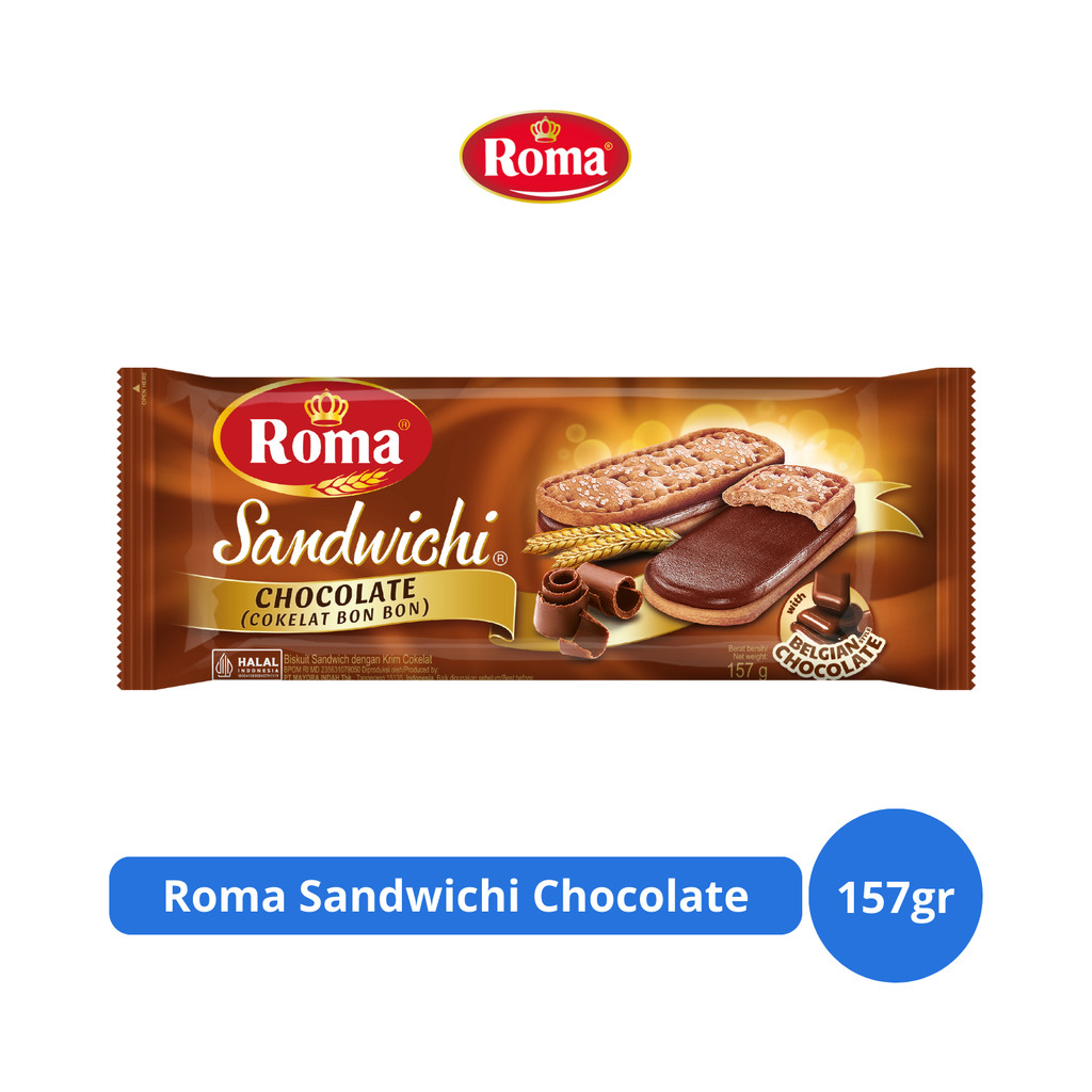 Jual Roma Sandwichi Chocolate 157gr | Shopee Indonesia