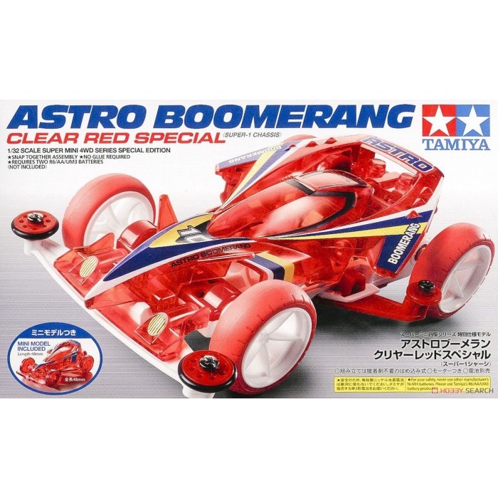 Jual Tamiya #95274 - Astro-Boomerang Clear Red Special (Super 1 Chassis ...