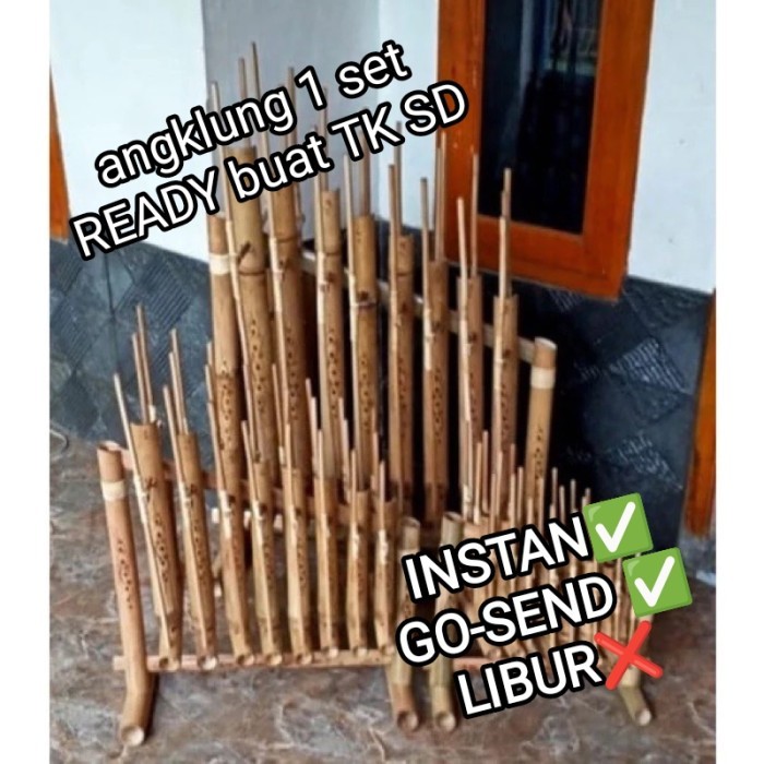 Jual ANGKLUNG BAMBU 1 SET 8 NADA UNTUK ANAK TK SD UKURAN SEDANG 1 OKTAF ...