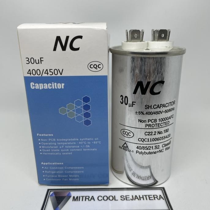 Jual Kapasitor Ac 30Uf 1Pk Panasonic Sharp Daikin Dll Nc Original ...