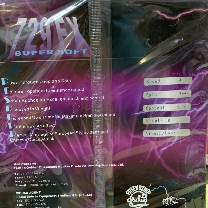 Jual Friendship/729 Fx Super Soft Karet/Rubber Bet/Bat Ping Pong Original | Shopee Indonesia