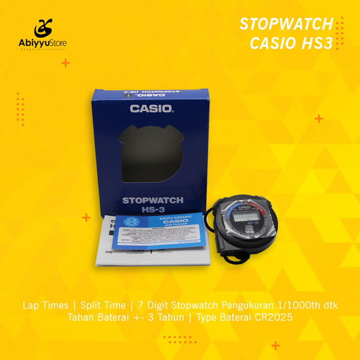 Jual Stopwatch Casio HS-3 Stop Watch Casio HS3 Alat Pengukur Waktu | Shopee Indonesia