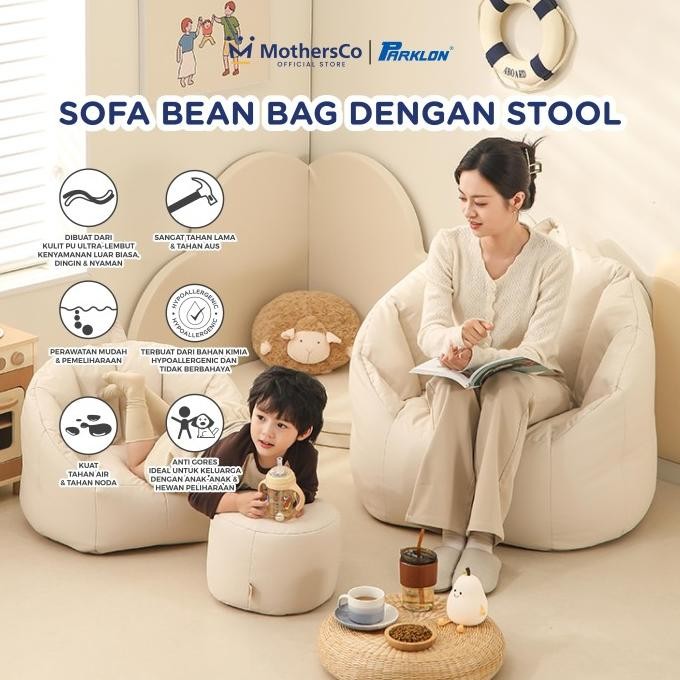 Jual Parklon Sofa Anak dengan Stool | Cocok untuk Anak dan Orang Dewasa ...