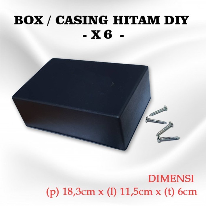 Jual Box Kotak Casing Plastik X6 For Komponen Ukuran 18,3 X 11,5 X 6 Cm ...