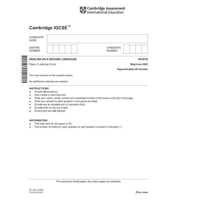Jual Igcse English 0510 2021-2023 Core May/June Past Papers & Mark Schemes Termurah 100 % ...