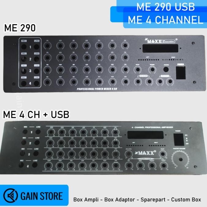 Jual BOX AMPLI AMPLIFIER MIXER 4 CHANNEL MAXX PLAT BESI | Shopee Indonesia