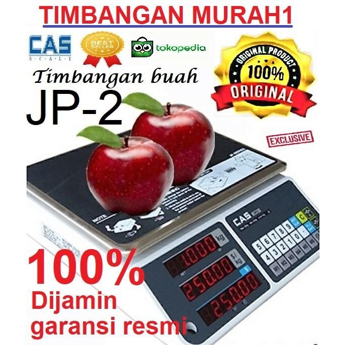 Jual Timbangan Buah,Beras,Laundry Cas Jp 2 Cap 30Kg X 10Gr | Shopee ...