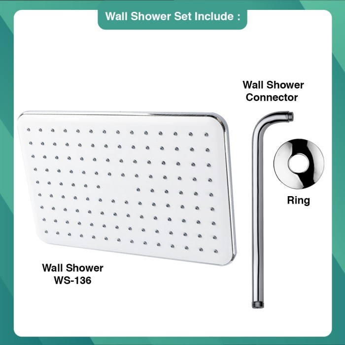 Jual Vone Lite Ws-136 Wall Shower Set Tembok Mandi Tanam Head Kepala ...