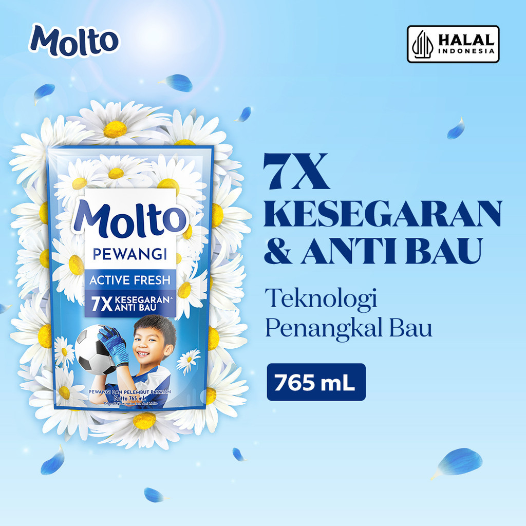 Jual Molto Pewangi Pakaian Active Fresh 7x Kesegaran & Anti Bau 765ml | Shopee Indonesia