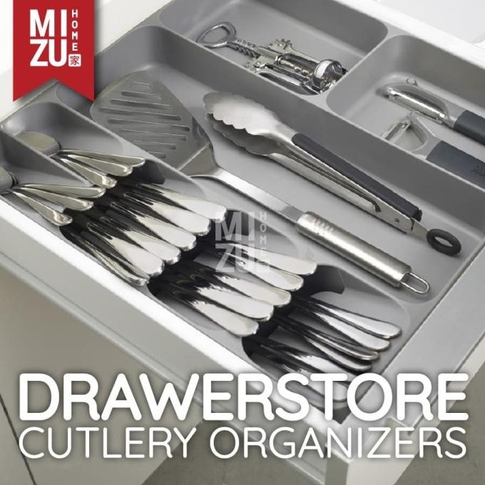 Jual SOIGNEE Kitchen Drawer Cutlery Organizer Tray Rak Sekat Sendok ...