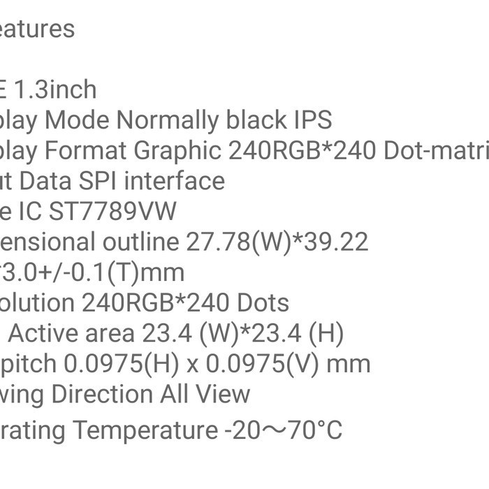 Jual Lcd Ips Tft Module 1.3" 240X240 Oled Spi St7789 For Arduino Esp8266 Original | Shopee Indonesia