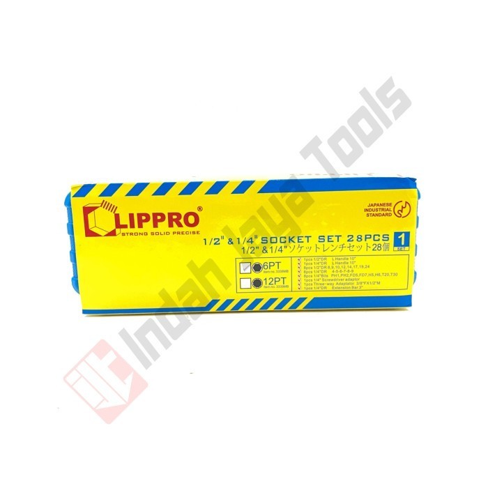Jual Promo!! Lippro 3338Mb Kunci Sok Set 28 Pcs 1/4" 1/2" - Socket ...