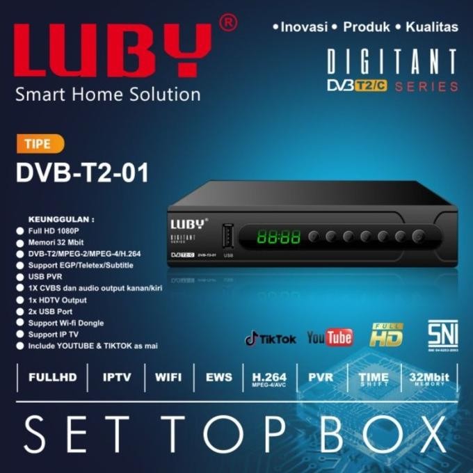 Jual Set Top Box Dvb T2 01 Luby Receiver TV STB Digital Full HD SNI BIN | Shopee Indonesia
