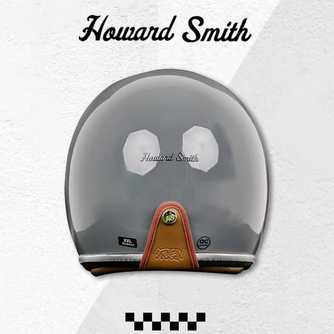 Jual Howard Smith Racer Retro Helm Full Face - Dark Grey | Shopee Indonesia