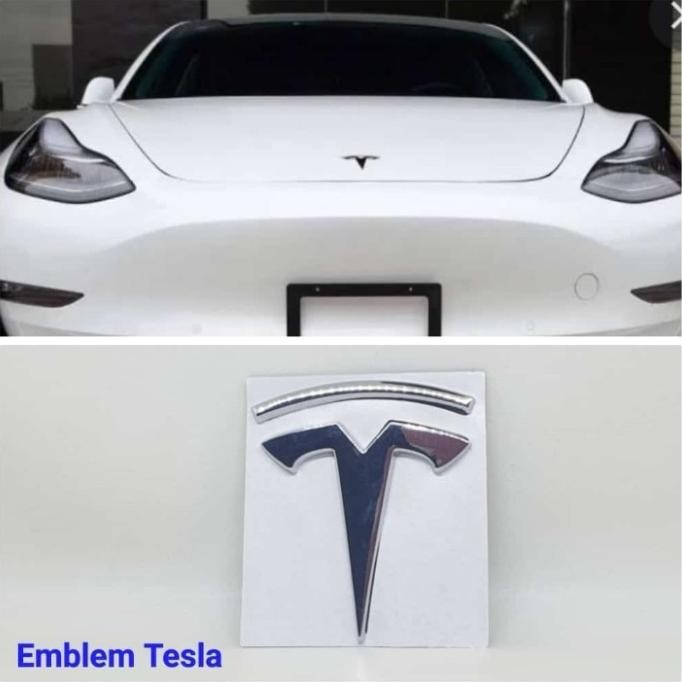 Jual Ready Emblem/Logo Mobil TESLA asli bahan besi + Lem perekat ...
