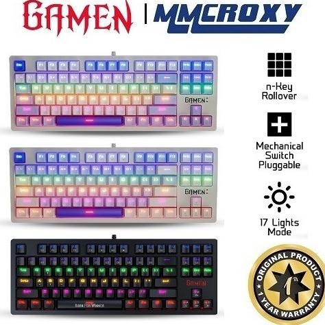 Jual BLUE- GAMEN TITAN II KEYBOARD GAMING MECHANICAL PLUGGABLE SWITCH ...
