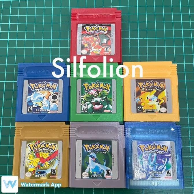 Jual BLUE- POKEMON RED BLUE YELLOW SILVER GOLD CRYSTAL GAMEBOY GBC GBA ...