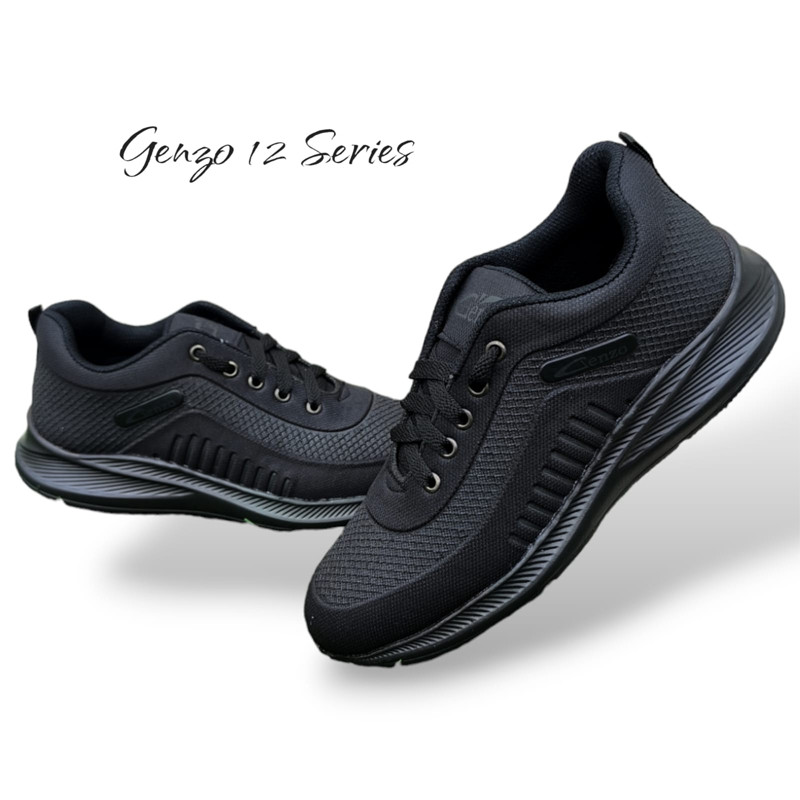 Jual Sepatu Sekolah Genzo Gz-12 Sepatu Sekolah Hitam Polos New Model Sepatu Sneakers Olahraga ...