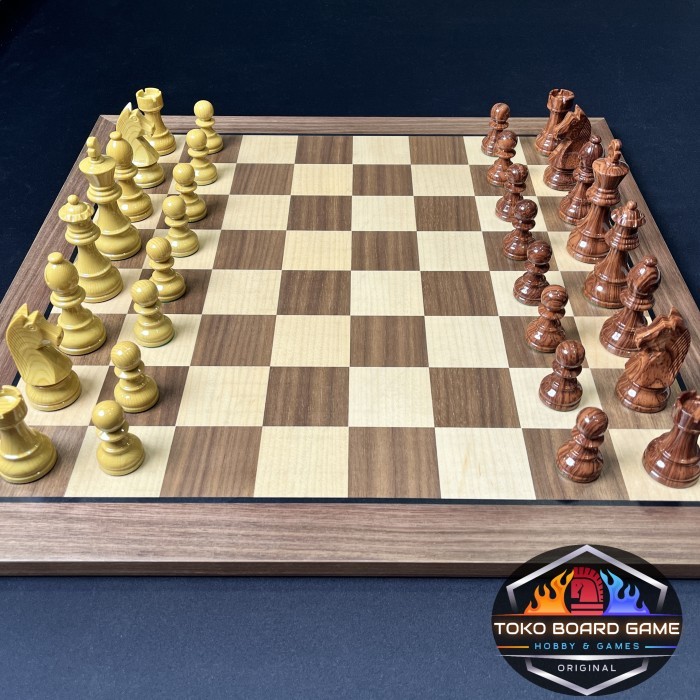 Jual Solid Wood Chess Board 50x50 CM International Size - Papan Catur ...