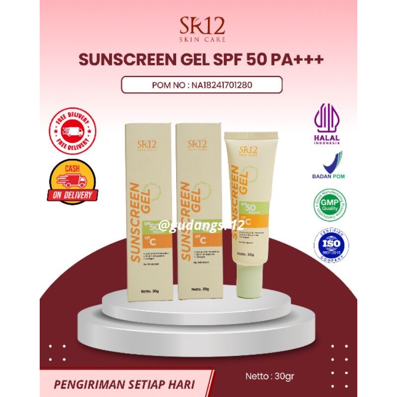 Jual SUNSCREEN GEL SPF 50 PA+++ SR12. / SUN SCREEN SR12 / TABIR SURYA ...
